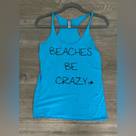 Next Level Apparel | Tops | Beaches Be Crazy Tank | Poshmark